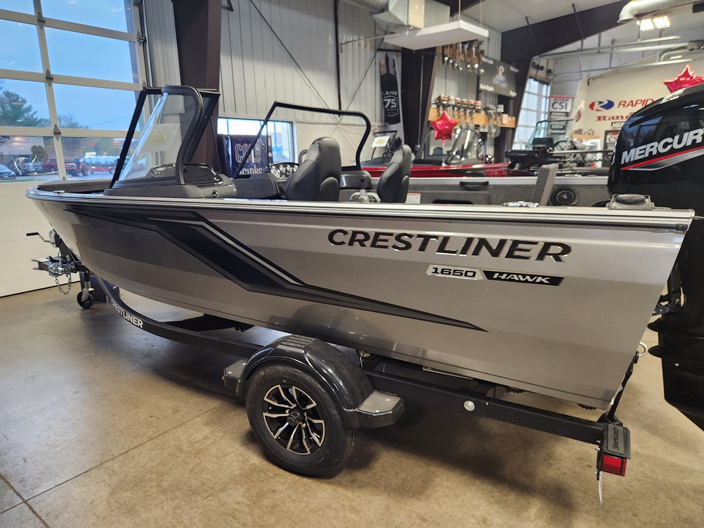 New 2025 Crestliner 1650 Hawk Walk Thru wJump Seats for sale in Ham ...