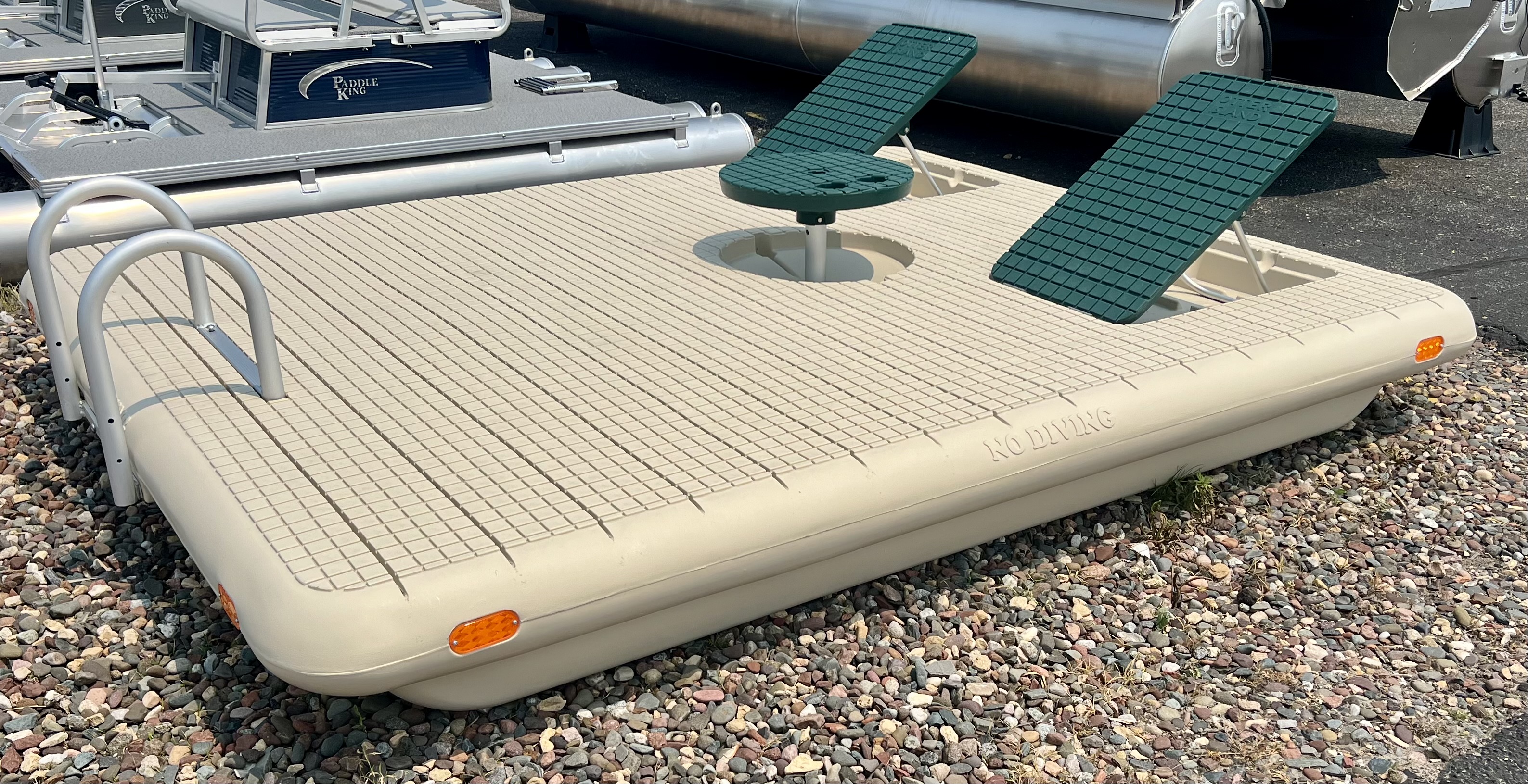 New 2025 Otter Island 8X10 Beige Otter Island Swim Raft Complete for ...